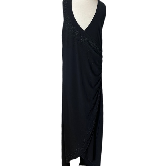 napoli | Dresses | Napoli Black Halter Dress W Sparkle Bead Work Size ...
